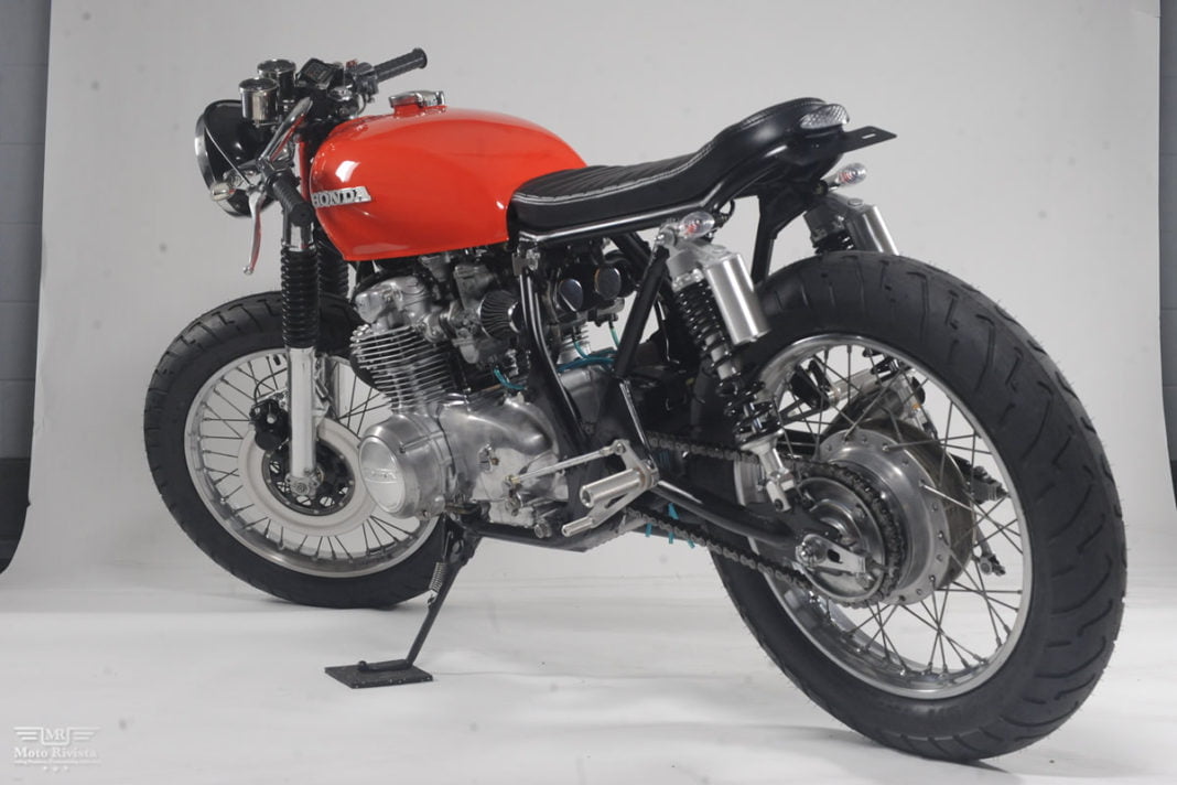Custom Honda CB500 Cafe Brat by Steel bent Customs