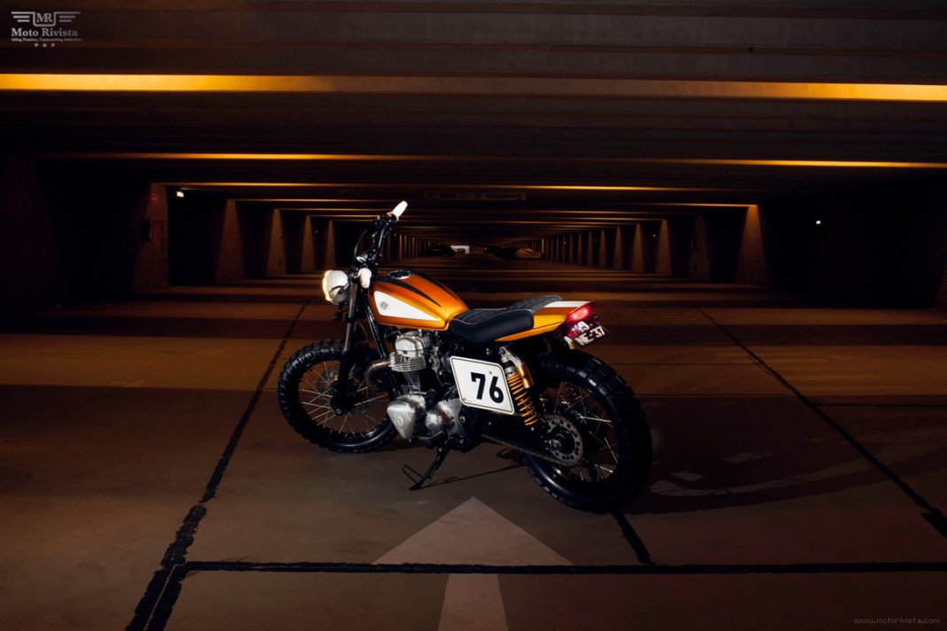 Kawasaki W650 flat tracker by Ton-up Garage Portugal