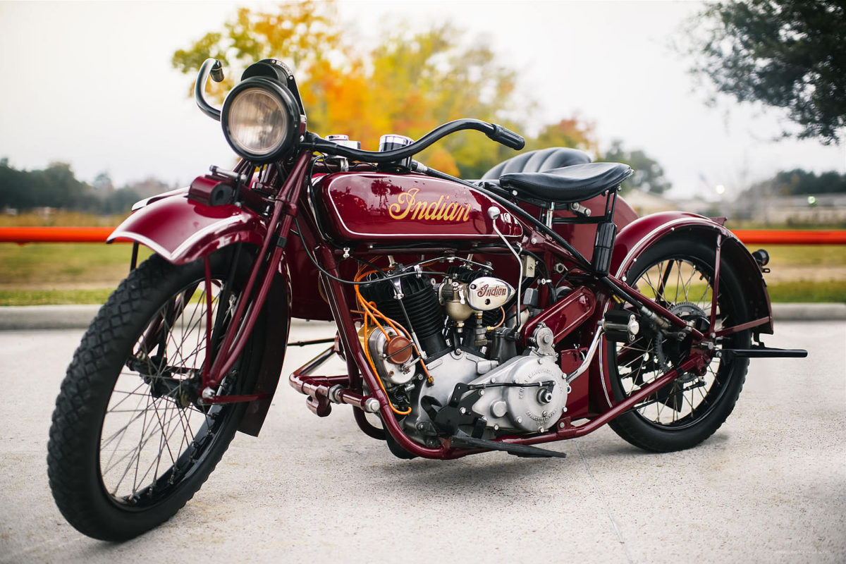 Ex-Steve McQueen Indian Big Chief with Princess Sidecar